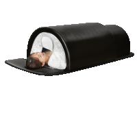 China Custom Logo PU Leather Pine Wood Frame Far-Infrared Sauna Dome with 180 Energy Stones and 8-14 Micron Heating for sale