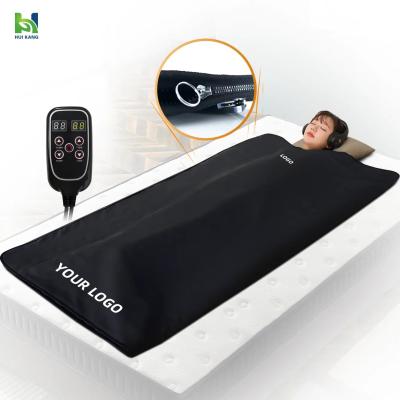 China Far Infrared Sauna Blanket 600W Digital Control 180x180cm Carbon Fiber Heating for Weight Loss Detox for sale
