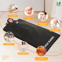 China Huikang 600W Portable Far Infrared Sauna Blanket 180x180cm Home Use Skin Tightening Anti-Puffiness for sale