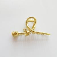 China Rose Gold Geometric Hair Claw Clip 12x6x5cm Big Metal Hair Holder for Long Hair for sale