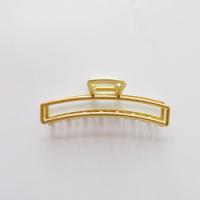 China Rose Gold Geometric Hair Claw Clip 12x6x5cm Big Metal Hair Holder for Long Hair for sale