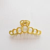 China Rose Gold Geometric Hair Claw Clip 12x6x5cm Big Metal Hair Holder for Long Hair for sale