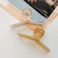 China Large Metal Butterfly Hair Claw Clip Gold Fashion Adult Grab Clip 11.5x4x5cm for sale