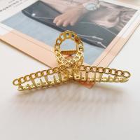 China Large Metal Butterfly Hair Claw Clip Gold Fashion Adult Grab Clip 11.5x4x5cm for sale