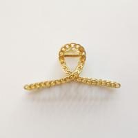 China Large Metal Butterfly Hair Claw Clip Gold Fashion Adult Grab Clip 11.5x4x5cm for sale