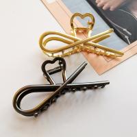 China Wholesale Fashion Fish Bone Shape Hair Claw Clip Alloy 11.5cm 51g Women Gold Metal Shark Hair Grips for sale