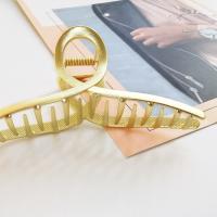 China Large Gold Metal Hair Claw Clip for Thick Hair 12x6x4cm Women Girls Fashion Alloy Barrettes for sale