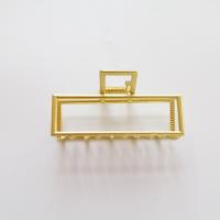 China Large Gold Alloy Hair Claw Clip 9cm Hollow Shark Design Simple Elegant Women Accessories for sale