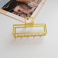 China Large Gold Alloy Hair Claw Clip 9cm Hollow Shark Design Simple Elegant Women Accessories for sale