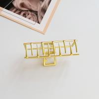 China Large Gold Alloy Hair Claw Clip 9cm Hollow Shark Design Simple Elegant Women Accessories for sale