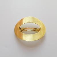 China French Women Spring Hair Clips Barrettes Gold Geometry Bobby Pin 8x6.5cm Alloy Metal for Thick Hair for sale