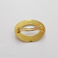 China French Women Spring Hair Clips Barrettes Gold Geometry Bobby Pin 8x6.5cm Alloy Metal for Thick Hair for sale