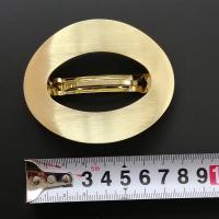 China French Women Spring Hair Clips Barrettes Gold Geometry Bobby Pin 8x6.5cm Alloy Metal for Thick Hair for sale