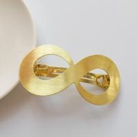 China French Retro Metal Spring Hair Clip Rectangle Hollow Design 8x4cm for Thick Hair Women Girls for sale