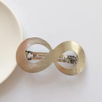 China French Retro Metal Spring Hair Clip Rectangle Hollow Design 8x4cm for Thick Hair Women Girls for sale