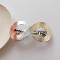 China French Retro Metal Spring Hair Clip Rectangle Hollow Design 8x4cm for Thick Hair Women Girls for sale