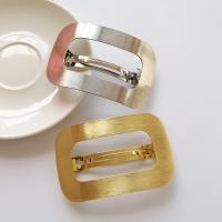 China Alloy Spring Bobby Pin Hair Clip 7.5x5cm Large Rectangular Hollow Hair Grip for Women for sale