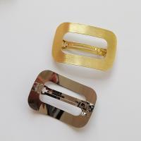 China Alloy Spring Bobby Pin Hair Clip 7.5x5cm Large Rectangular Hollow Hair Grip for Women for sale
