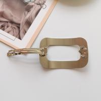 China Alloy Spring Bobby Pin Hair Clip 7.5x5cm Large Rectangular Hollow Hair Grip for Women for sale
