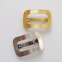 China Alloy Spring Bobby Pin Hair Clip 7.5x5cm Large Rectangular Hollow Hair Grip for Women for sale