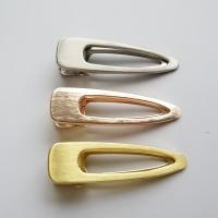 China Gold Metal Spring Bobby Pin Hair Clip 8x2.2cm Korea Geometry Design for Women Girls for sale