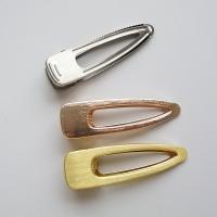 China Gold Metal Spring Bobby Pin Hair Clip 8x2.2cm Korea Geometry Design for Women Girls for sale