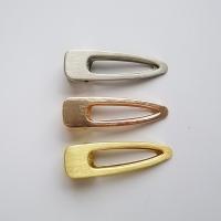 China Gold Metal Spring Bobby Pin Hair Clip 8x2.2cm Korea Geometry Design for Women Girls for sale
