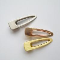 China Gold Metal Spring Bobby Pin Hair Clip 8x2.2cm Korea Geometry Design for Women Girls for sale