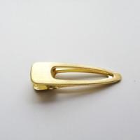 China Gold Metal Spring Bobby Pin Hair Clip 8x2.2cm Korea Geometry Design for Women Girls for sale