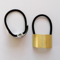 China Thick Stretchy Hair Ties for Sleeping Ponytail Holders Golden Rope 4x2.5cm for sale