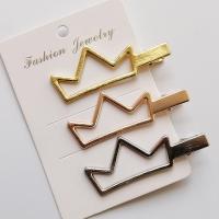 China Metal Crown Hair Clip Pin Set 7x2.5cm Fashion Hair Accessories for Women Girls for sale
