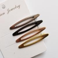 China Wholesale Retro Metal Duckbill Hair Clips 6x1cm Silver Gold Water Drop Design for sale