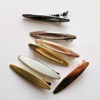 China Wholesale Retro Metal Duckbill Hair Clips 6x1cm Silver Gold Water Drop Design for sale