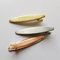 China Wholesale Retro Metal Duckbill Hair Clips 6x1cm Silver Gold Water Drop Design for sale