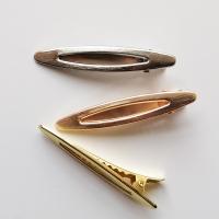 China Wholesale Retro Metal Duckbill Hair Clips 6x1cm Silver Gold Water Drop Design for sale