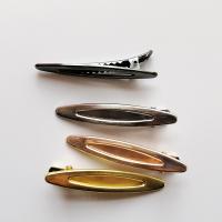 China Wholesale Retro Metal Duckbill Hair Clips 6x1cm Silver Gold Water Drop Design for sale