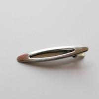 China Wholesale Retro Metal Duckbill Hair Clips 6x1cm Silver Gold Water Drop Design for sale