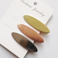 China Alligator Custom Hair Clips Gold Silver Fashion Alloy 6x1.6cm Duckbill Hairgrip for sale