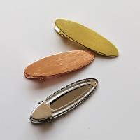 China Alligator Custom Hair Clips Gold Silver Fashion Alloy 6x1.6cm Duckbill Hairgrip for sale