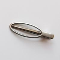 China Bridal Custom Hair Clips Women Gold Silver Hairpin Geometric Leaf 7x2.2cm for sale