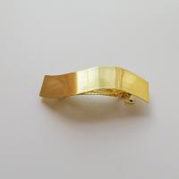 China Rectangle Hollow Spring Loaded Hair Clip Alloy Metal Hairgrip 8.5x2cm for sale