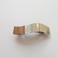 China Rectangle Hollow Spring Loaded Hair Clip Alloy Metal Hairgrip 8.5x2cm for sale