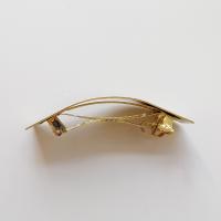 China Rectangle Hollow Spring Loaded Hair Clip Alloy Metal Hairgrip 8.5x2cm for sale