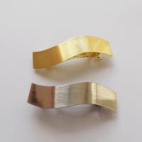 China Rectangle Hollow Spring Loaded Hair Clip Alloy Metal Hairgrip 8.5x2cm for sale