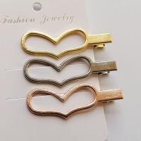 China Large Metal Decorative Duckbill Hair Clip Fashion Golden Alloy 7x2.3cm for sale