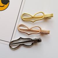 China Large Metal Decorative Duckbill Hair Clip Fashion Golden Alloy 7x2.3cm for sale
