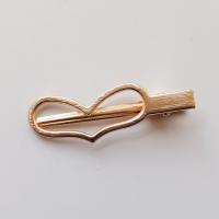 China Large Metal Decorative Duckbill Hair Clip Fashion Golden Alloy 7x2.3cm for sale
