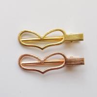 China Large Metal Decorative Duckbill Hair Clip Fashion Golden Alloy 7x2.3cm for sale