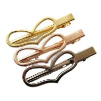 China Large Metal Decorative Duckbill Hair Clip Fashion Golden Alloy 7x2.3cm for sale