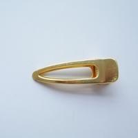 China Mini Large Snap Hair Clips Metal Barrettes Geometrical Gold Alloy 8x2.2cm for sale